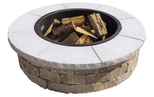 Rochester Radius Fire Pit Cap Limestone - Lurvey Landscape Supply