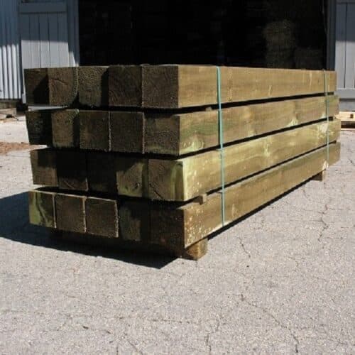 Timber 6" x 6" x 8' Red Pine * Treated - Lurvey Landscape Supply